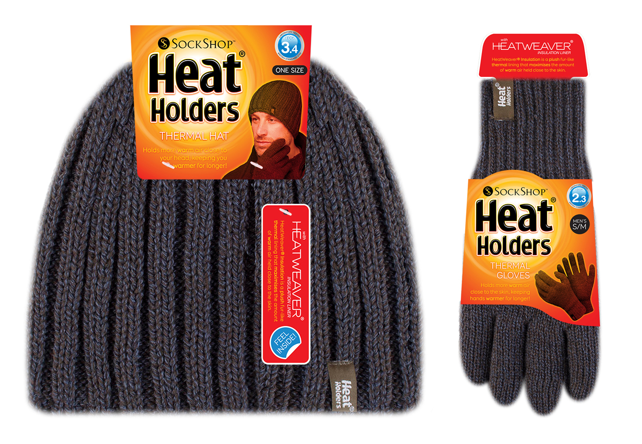 Heat Holders - Mens Warm Knitted Thermal Insulated Winter Hat and ...