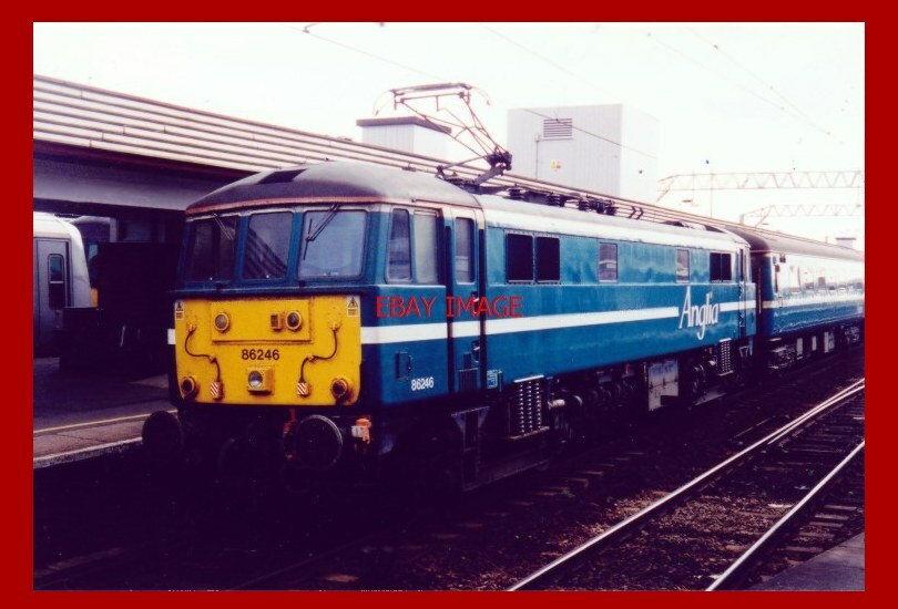 PHOTO BR CLASS 86 ELECTRIC LOCO NO 86246 ANGLIA LIVERY | eBay