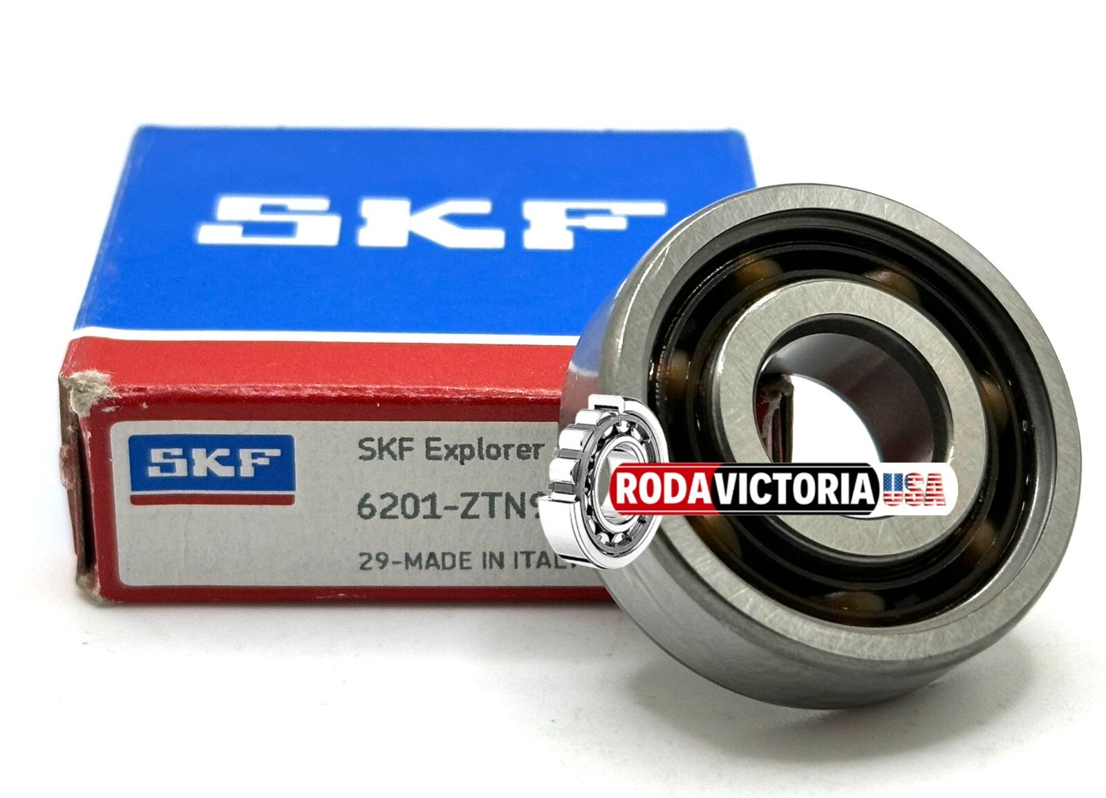 SKF 6201 Z TN9/LT BALL BEARING, METAL SHIELDED ONE SIDE+25 to +110 °C ...