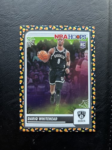 Dariq Whitehead 2023-24 Panini Haunted Hoops Candy Corn Holo SSP Rookie ...