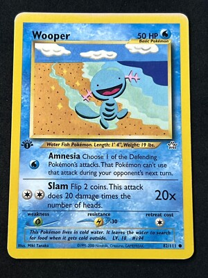 Pokémon TCG #82/111 Wooper 1st Edition Neo Genesis | eBay