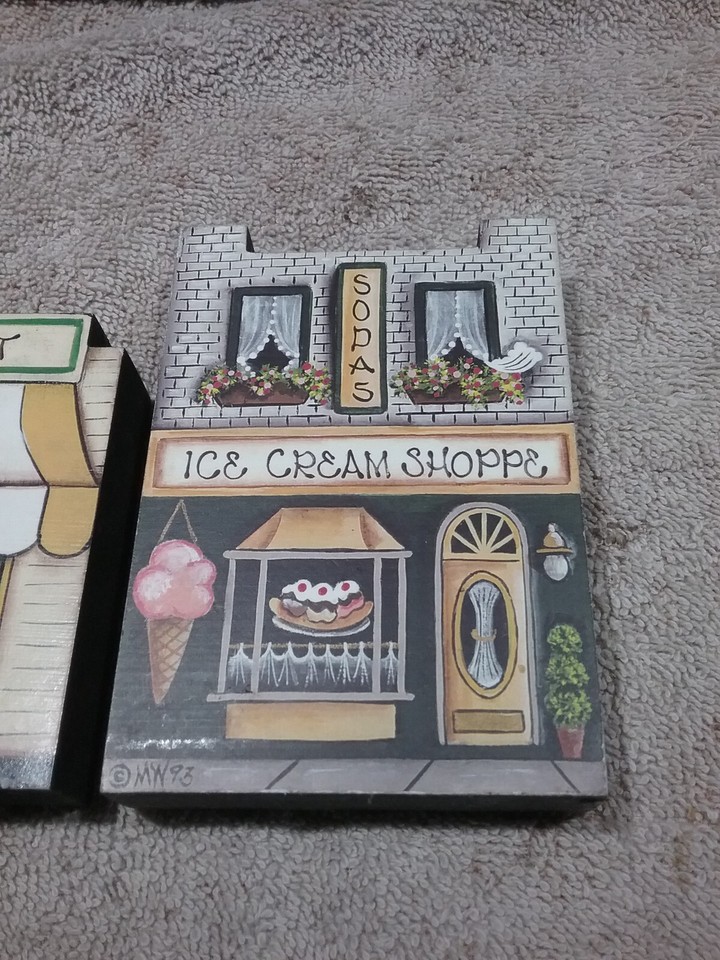 Brandywine Woodcrafts Shelf Sitters Craft Block Houses: Cffe/IceCream ...