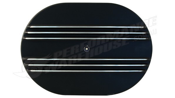 Cal Custom Oval Air Cleaner Kit Half Finned Black Billet Aluminium ...