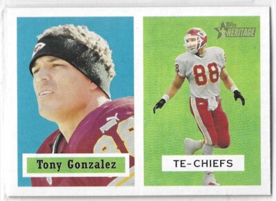 2002 Topps Heritage #82 Tony Gonzalez HOF Kansas City Chiefs California ...