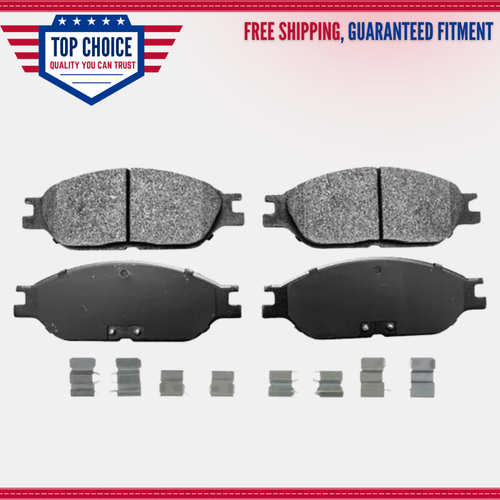 Front Ceramic Brake Pads w/Hardware for 1999 2000 2001 2002 2003 Ford ...