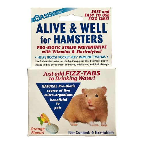Oasis Alive And Well Pro-biotic Stress Preventative Hamster Pocket Pets ...