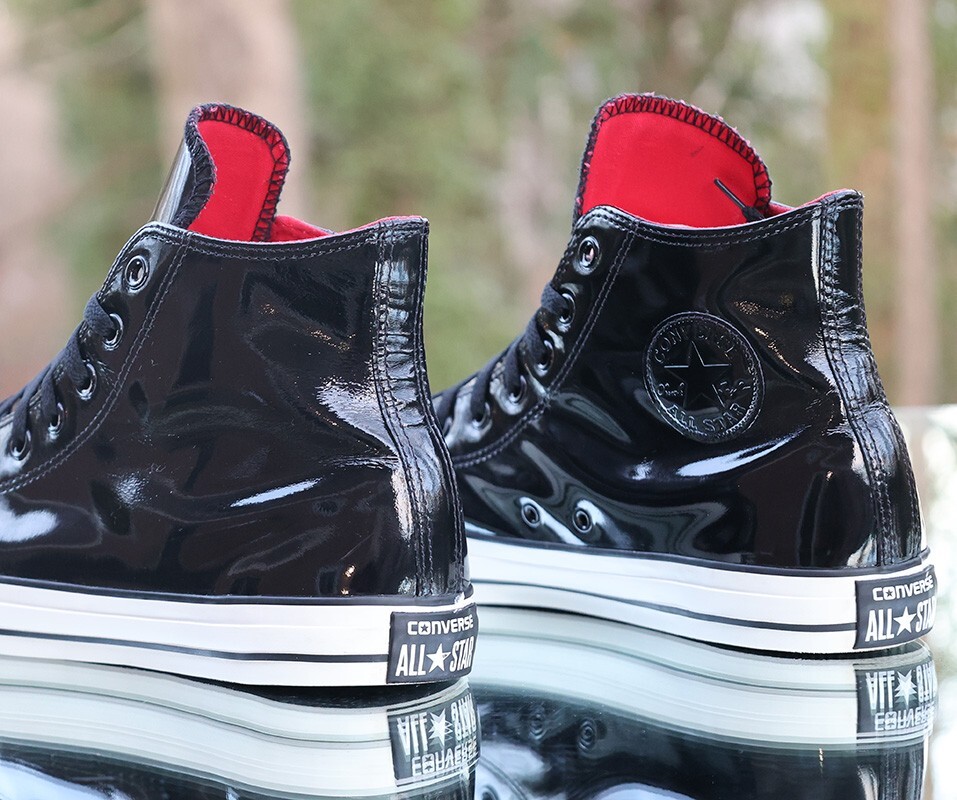 Converse All Star Chuck Taylor Hi Men’s Size 11 Black Patent Leather ...