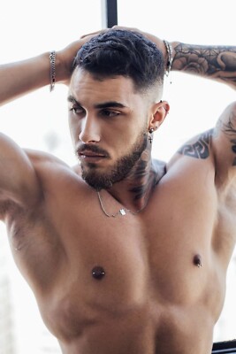 [Y057] Male Model Showing Off Body To Viewer Fine Art Hunky Physique | eBay