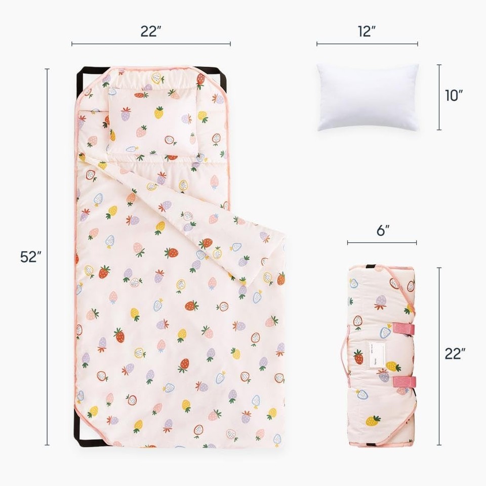 - Cot Nap Mat with Pillow and Blanket, for Toddler Kids Boys Girls in ...