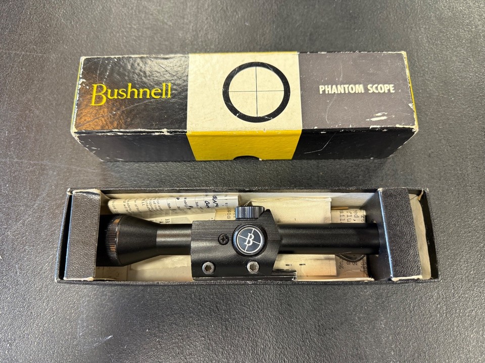 BUSHNELL PHANTOM 1.3X PISTOL SCOPE -RUGER SINGLE SIX MOUNT & SCREWS ...
