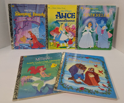 Lot of 5 Little Golden Books Disney Princesses Various Titles | eBay