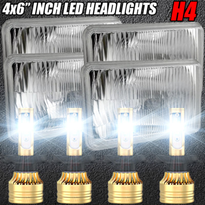 4X 4x6" Inch LED Headlights Hi/Lo Sealed Beam For Chevrolet Caprice ...