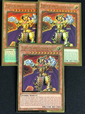 YUGIOH ELDICH THE GOLDEN LORD MAGO-EN024 1ST GOLD X3 NM | eBay