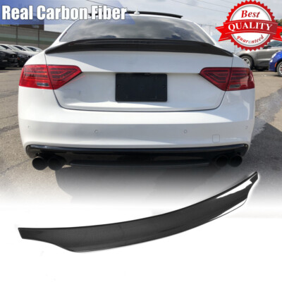 Real Carbon Rear Trunk Lip Spoiler Wing for Audi S5 RS5 Coupe 2-Door ...
