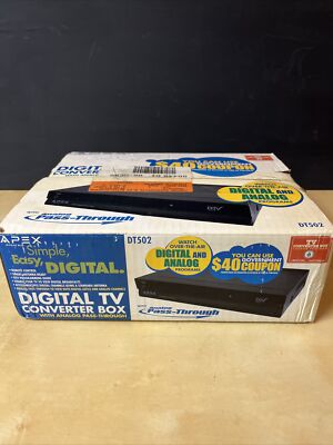 Apex Digital TV Converter Box Model DT502 w/Analog Pass-Through with ...