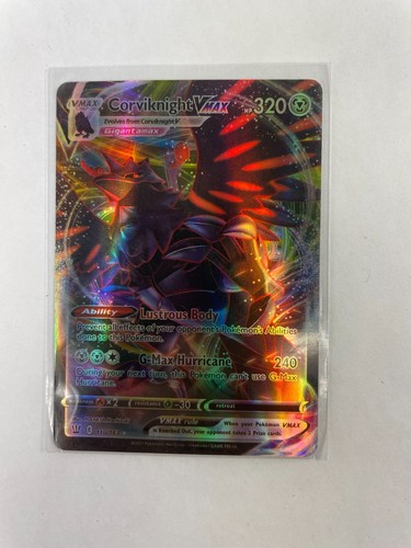 Pokemon Corviknight Vmax HP 320 Lustrous Body G-Max Hurricane 240 110/ ...