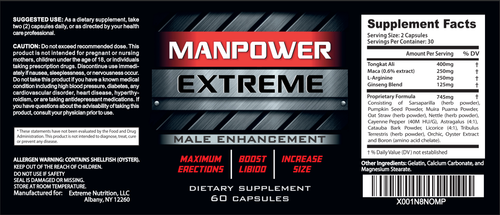 ManPower Extreme -#1 Male Enhancement Pills - MASSIVE SIZE, Libido ...