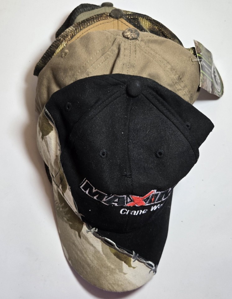 Lot Of 4 - Maxim Crane Logo Unisex Adult Caps - NEW - FREE SHIPPING ...
