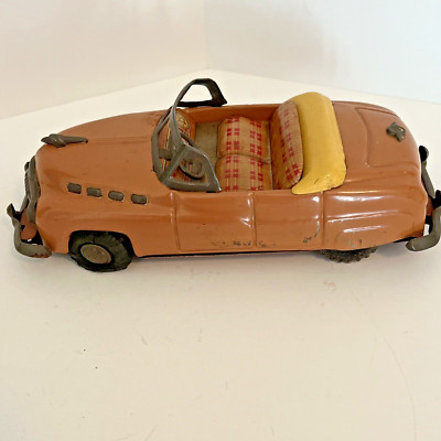 Japan friction light brown Buick toy car plaid interior 8.5" | eBay