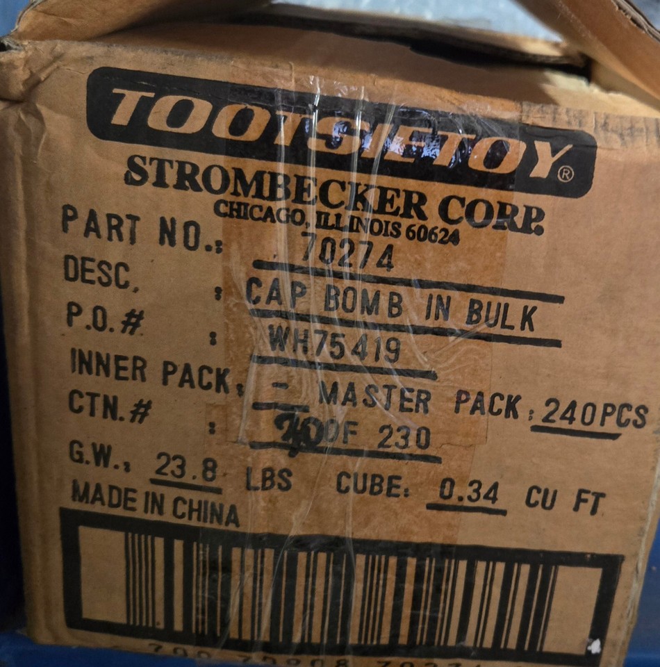 Tootsie Toy Cap Bomb 70274 NEW Old Stock, Buy more than 1 and save ...