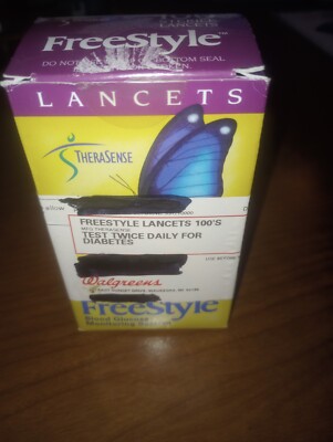 Freestyle Lancets 28 Gauge Lancets - New in Box of 100 - exp date 2028 ...