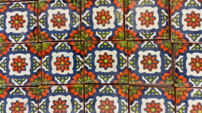 Mexican Tile Clay Hand Painted Mexican Clay Tiles Purchased At El