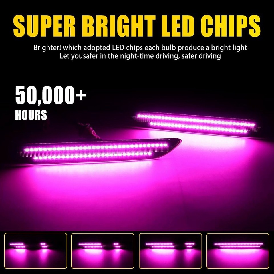 Dynamic Smoked LED Side Marker Blinker Signal Light For 2015-2023 Ford ...