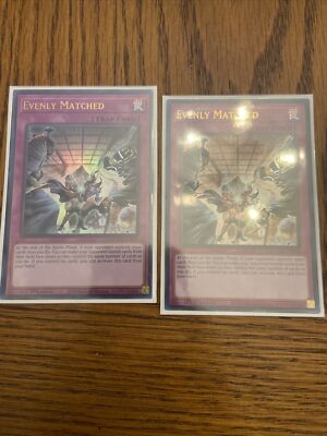 2 Yugioh Evenly Matched MAMA-EN099 1st Edition Ultra Rare Near Mint ...