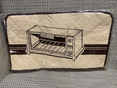 Vintage Quilted Vinyl Toaster Oven Appliance Dust Cover Brown Action ...