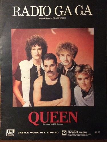 QUEEN *RARE* Original Radio Ga Ga 1983 Australian SHEET MUSIC | eBay