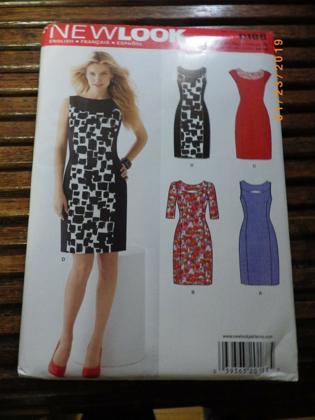 Simplicity New Look Pattern 0188 Misses Dress six sizes in one Sz 8-18 ...