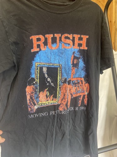 Vintage 00s Rush T Shirt Adult Large Moving Pictures 1981 Tour Y2k Band ...