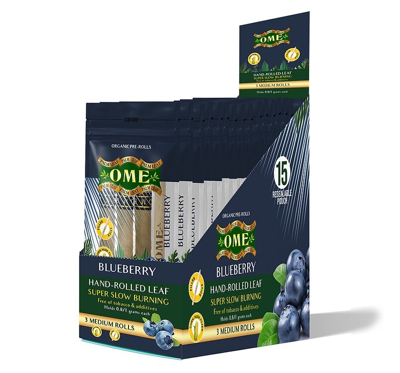 Palm leaf Pack Count 45 medium/Slim Wraps 100% Organic OME - BLUEBERRY ...
