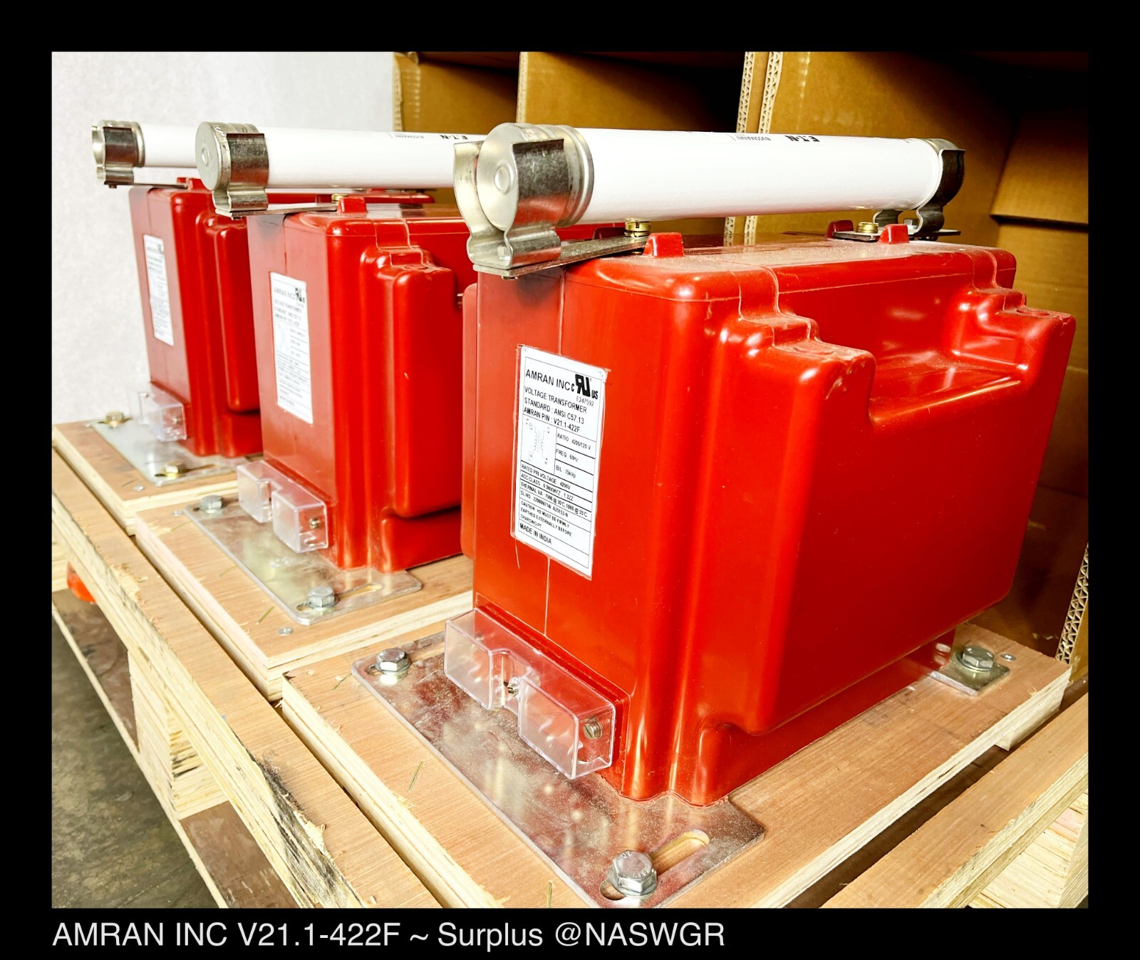 Amran INC V21.1-422F voltage transformer 4200/120V~ PTG4, PTG5, VIZ-75 ...