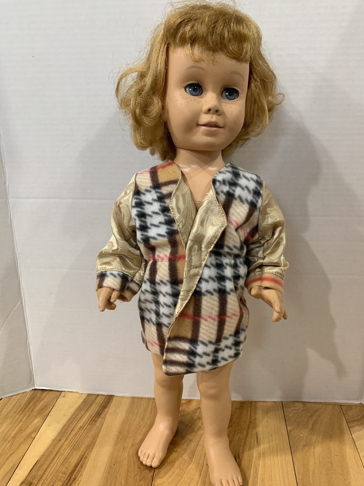 Fits 19" 20" Chatty Cathy Doll Clothes Plaid Coat Jacket Handmade (No ...