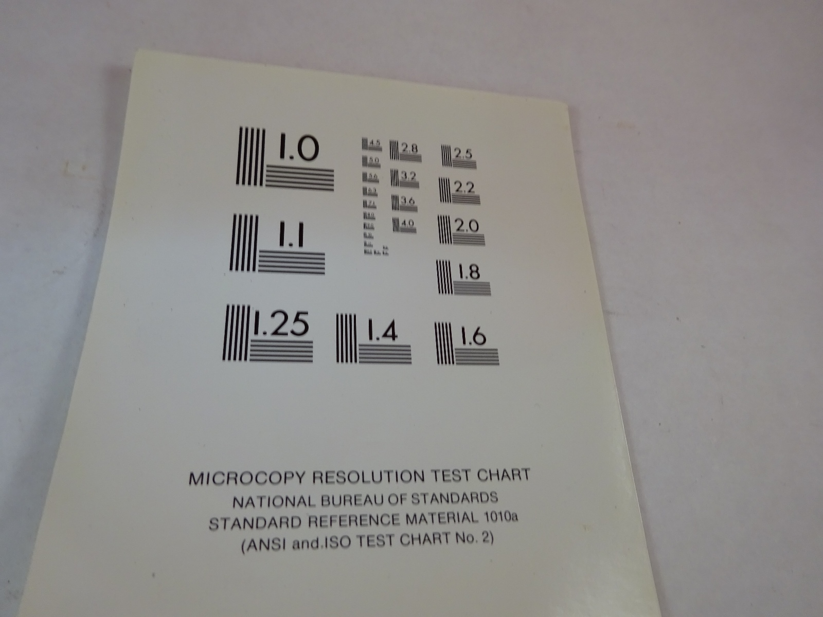 MICROSCOPE PART OPTICAL MICROSCOPY RESOLUTION TEST CHART OPTICS AS IS ...