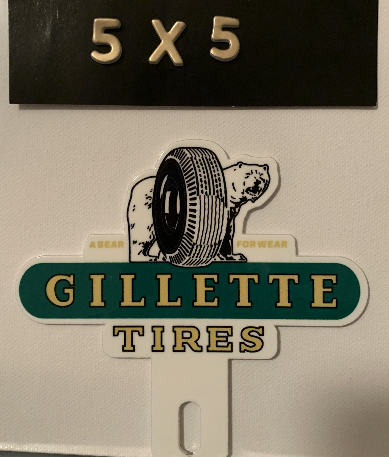 GILLETTE TIRES Metal Plate Topper Advertisement Truck Auto Tractor ...