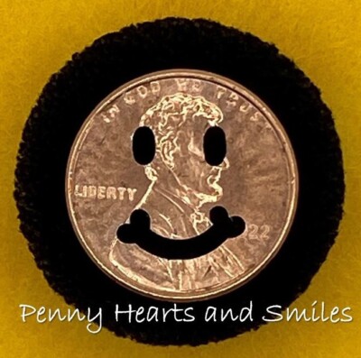 LUCKY PENNY CUT OUT SMILEY FACE ROUND EYES: Charity 100% | eBay