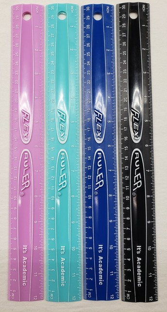 Flexible Ruler Flexi Ruler It's Academic 4 Pack 4 Colors NEW | eBay
