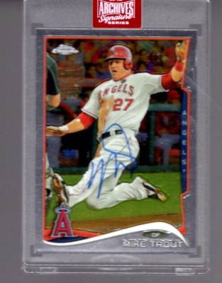 2019 TOPPS ARCHIVES SIGNATURE SERIES ACTIVE MIKE TROUT AUTO 1/1 2014 ...