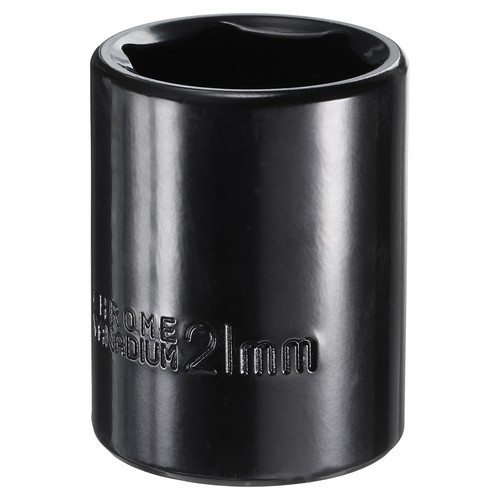 1/2" Drive 6 Point Socket 21mm Metric CR-V Shallow Pneumatic Sockets ...