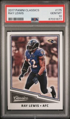 2017 Panini Classics Football Ray Lewis Card #175 PSA GEM MT 10 | eBay