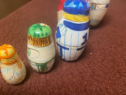 Baseball Vintage Wooden Nesting Set of 5 | eBay