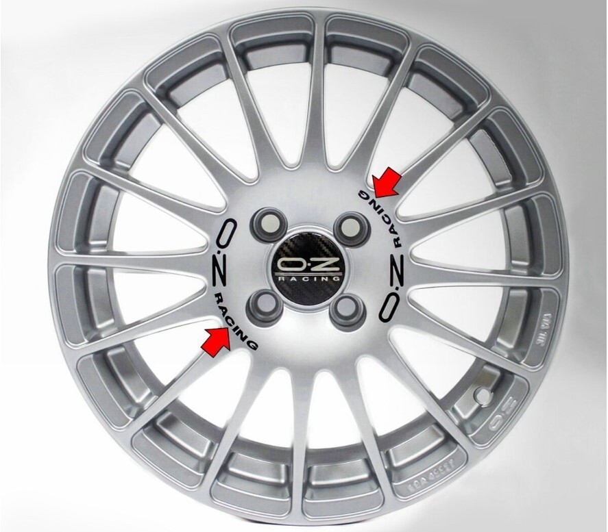 8 x O.Z Racing Wheel Decal Stickers Superturismo WRC F1 GT EVO Alfa ...