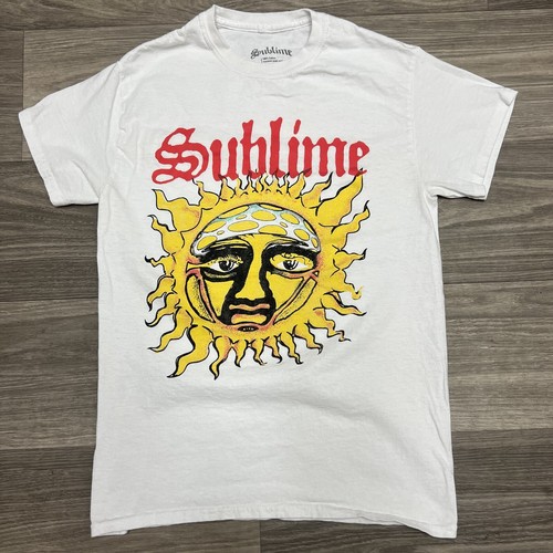 Sublime Band T Shirt Adult Small White Sun Grunge Punk Skate BabyDoll ...