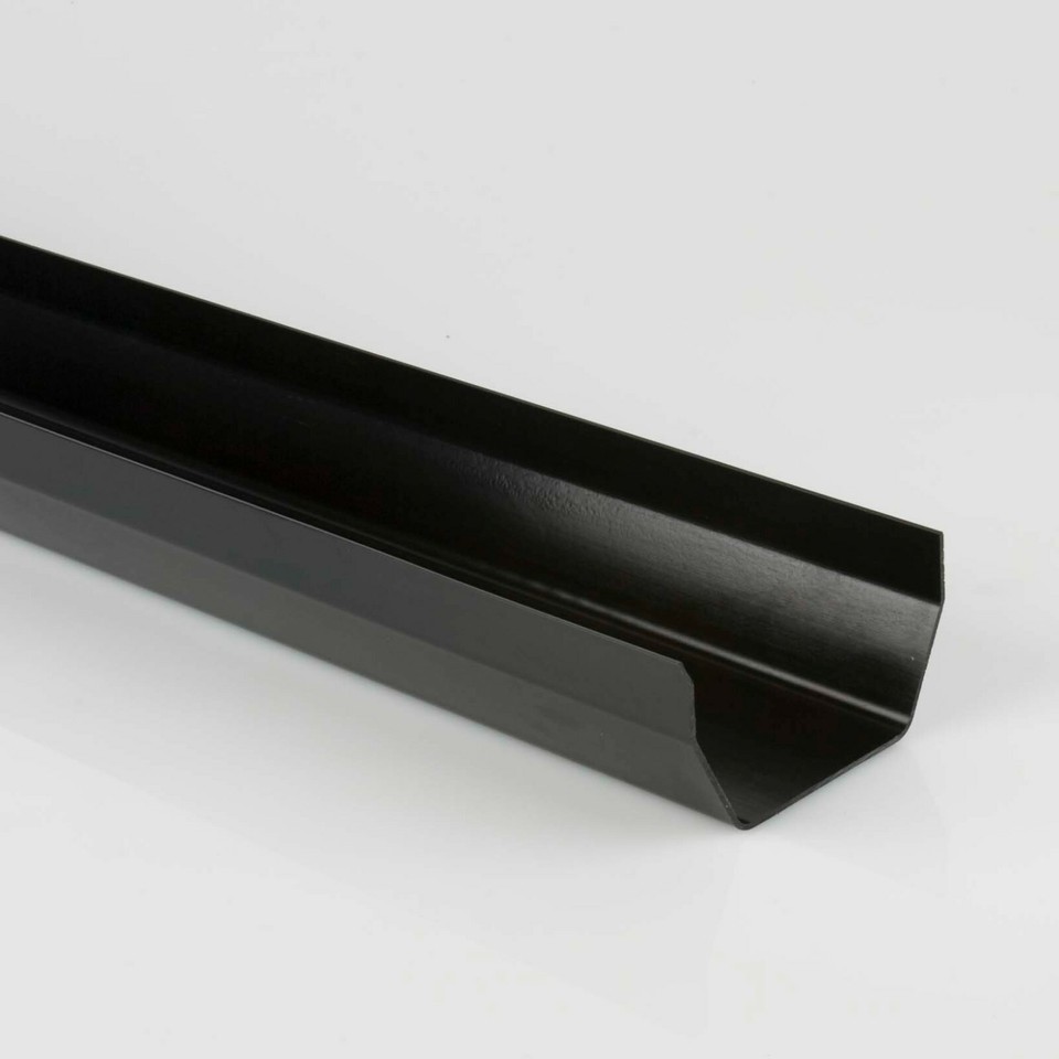 BLACK SQUARE Plastic Gutter UPVC Guttering 114mm 65mm Downpipe ...
