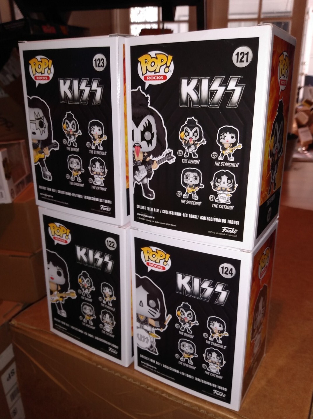 Funko Pop ROCKS KISS Set OF 4 Exclusive Glow In The Dark GITD Figures 🔥 ...