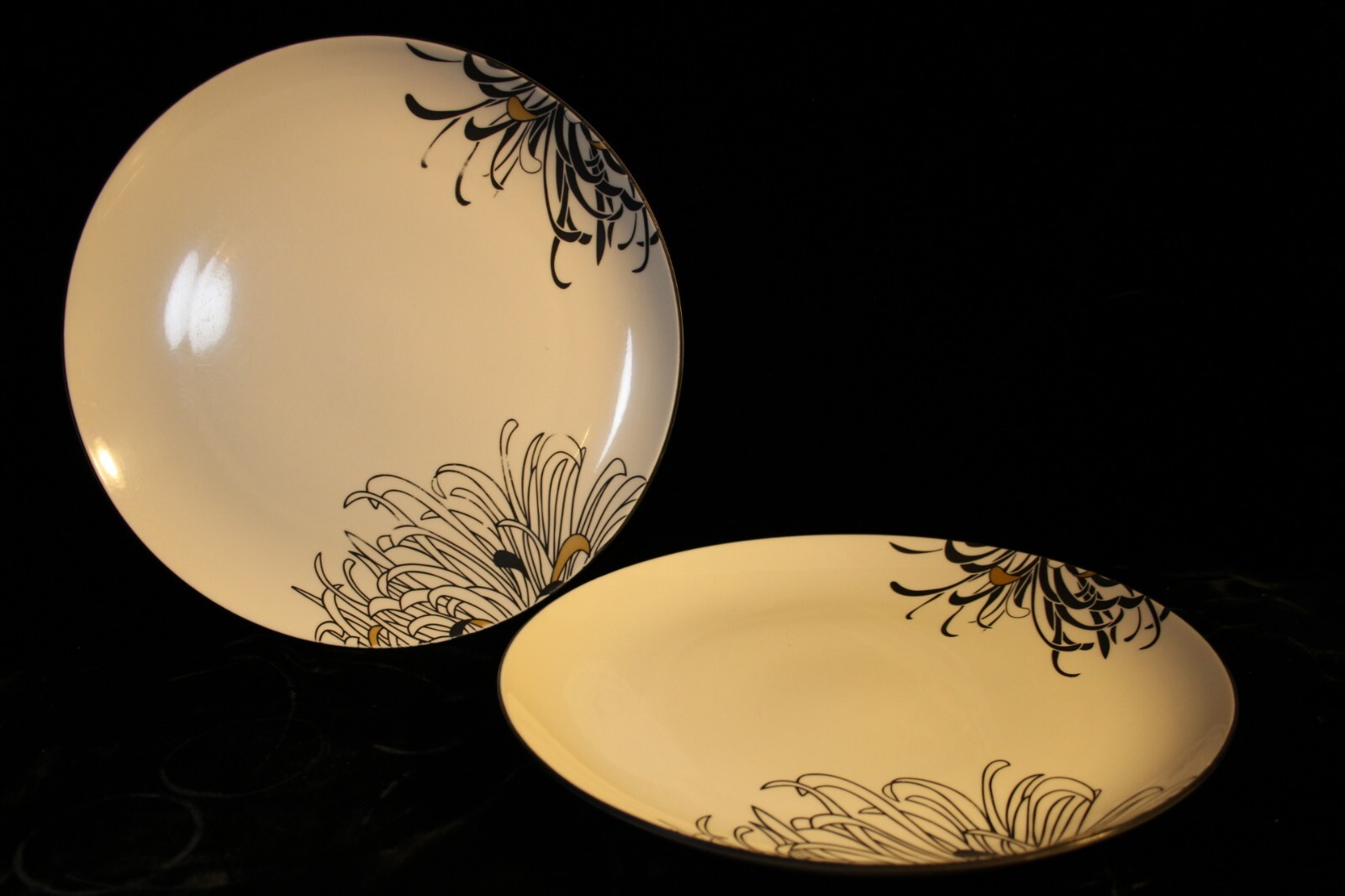 2 Denby Stoneware CHRYSANTHEMUM MONSOON Home Dinner Plates 11 1/4 ...