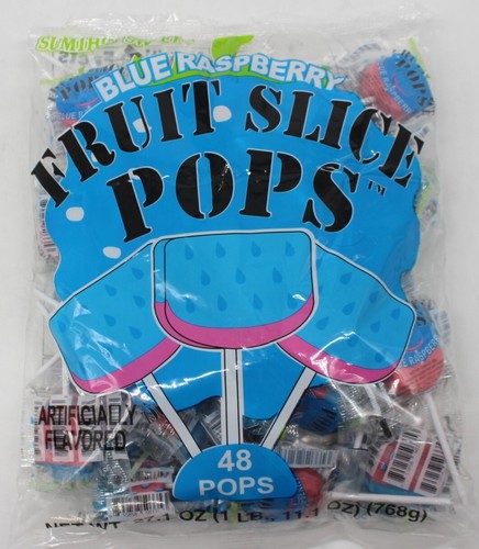 Sumthin Sweet Pops Blue Raspberry Candy Lollipops Suckers Bulk 48 Ct ...