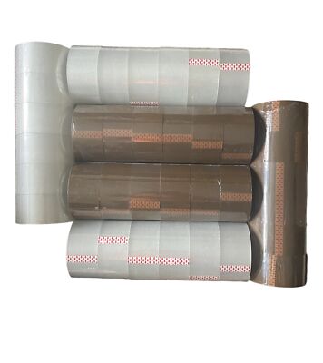 36 Rolle Paket-Klebeband 66m x 50mm Transparent Braun Klar Packband ...